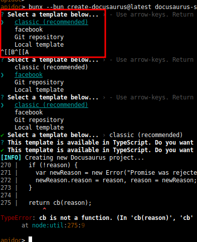 can't create docusaurus project · Issue #3426 · oven-sh/bun · GitHub