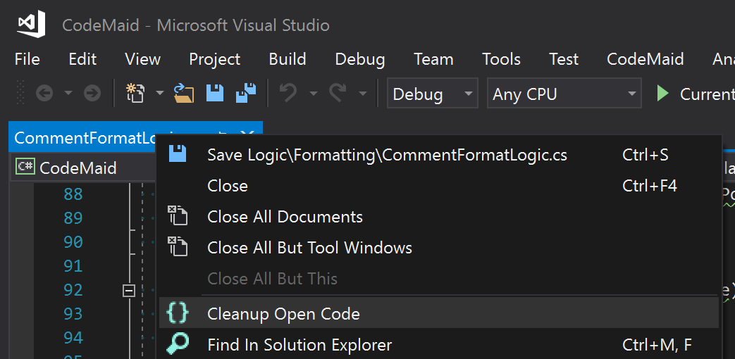 VS 2019 16.9.3 - save all does not trigger cleanup / reorganize · Issue #804 · codecadwallader ...