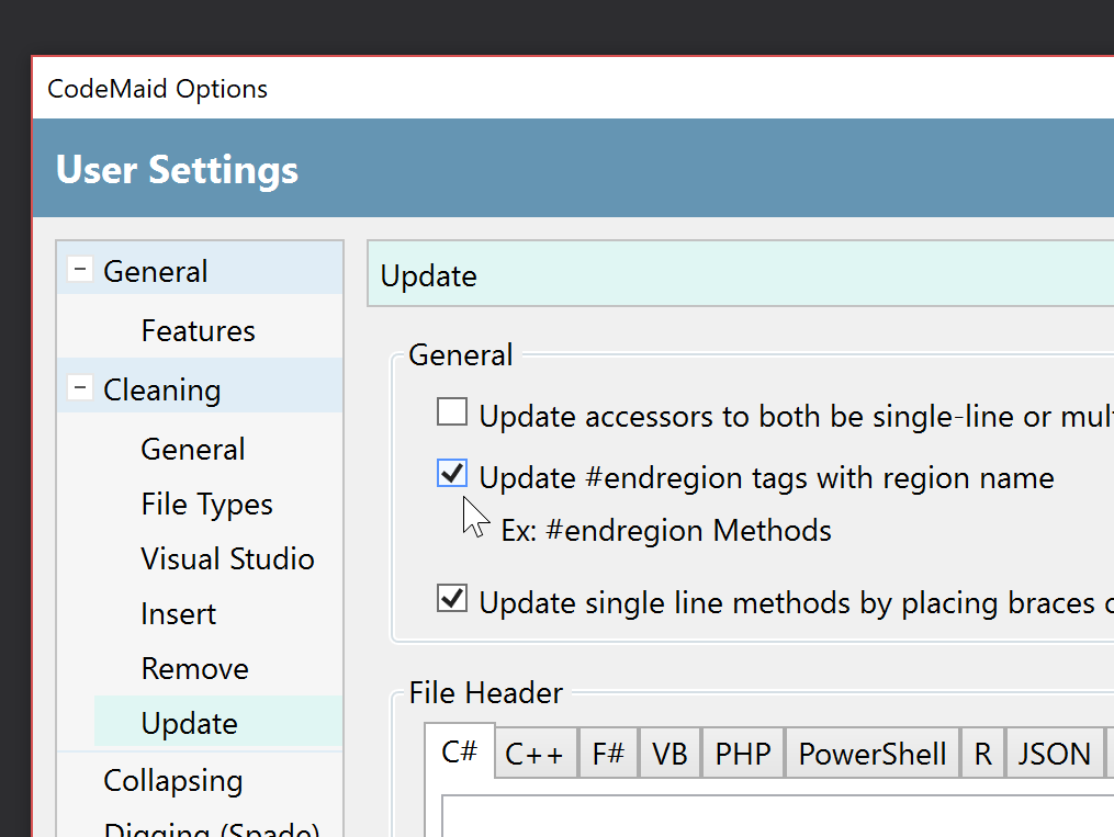 Make naming of #endregion optional · Issue #595 · codecadwallader/codemaid · GitHub
