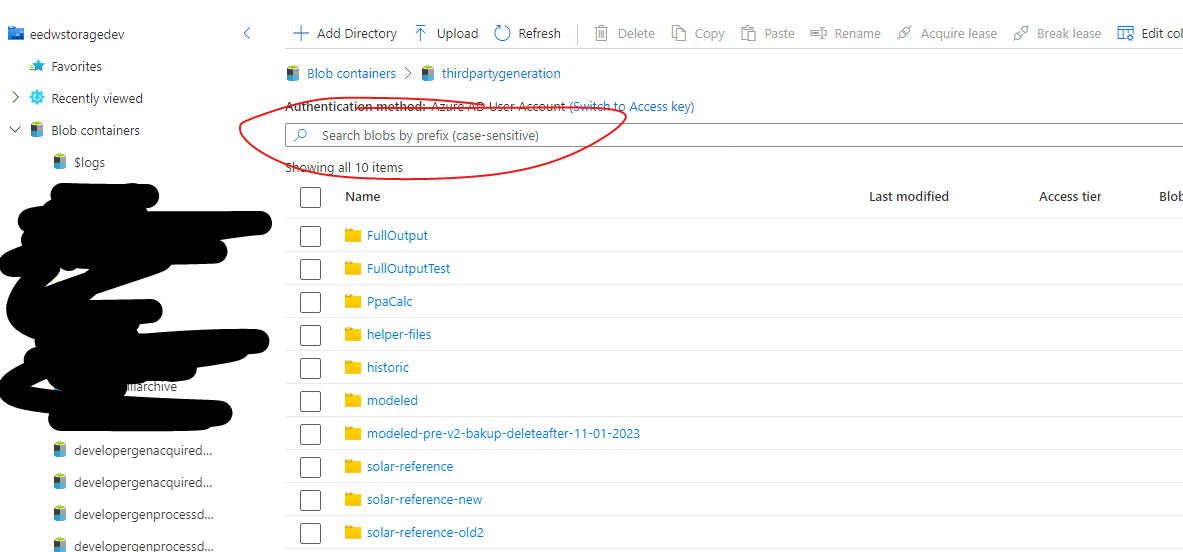 Cannot Search By Prefix In Storage Explorer Its Available In The