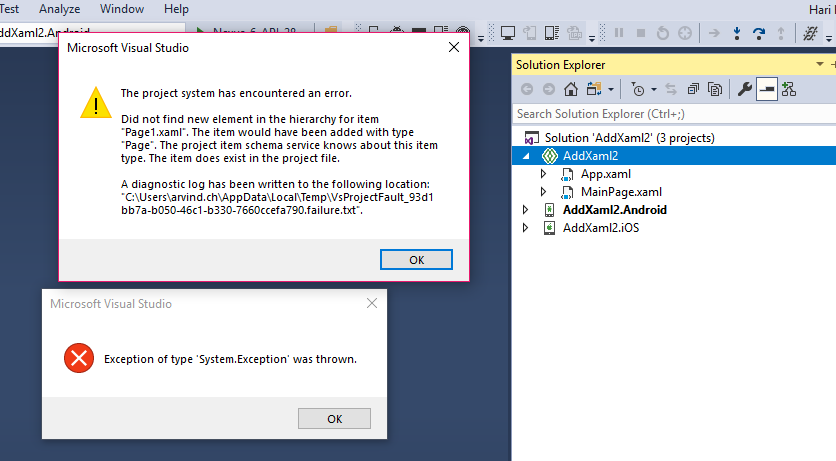 Not adding xaml file visual studio 2017(Version 15.7.4) · Issue #3067 ...