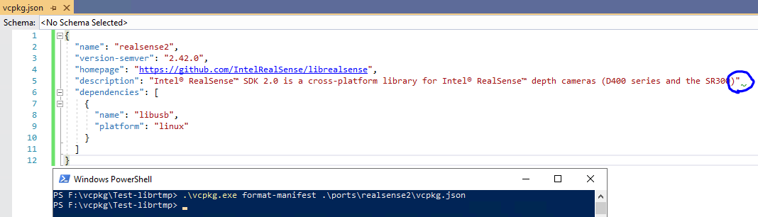 [vcpkg] format-manifest crashes when vcpkg.json file is not UTF-8 ...