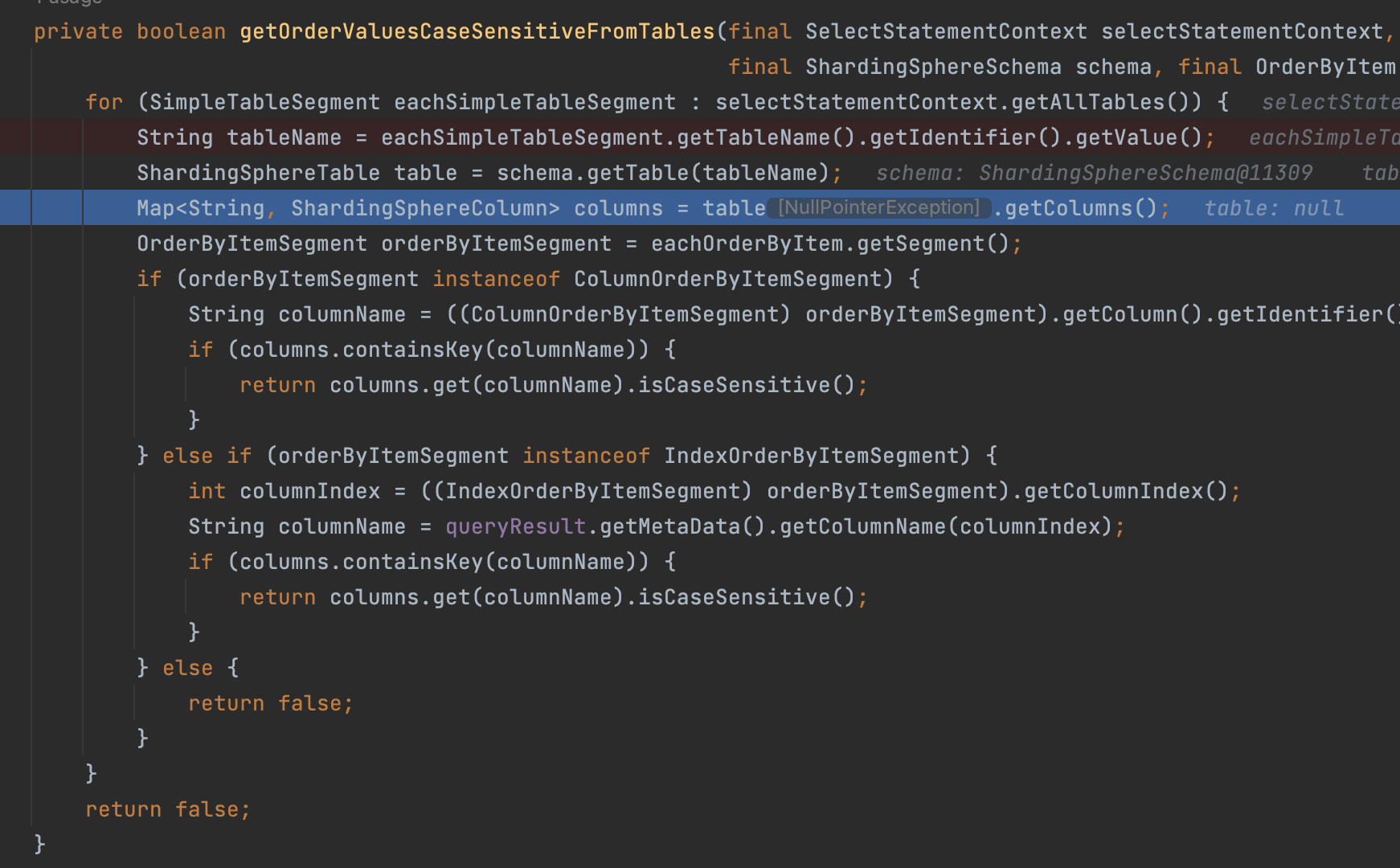 sharding order by npe · Issue #24432 · apache/shardingsphere · GitHub