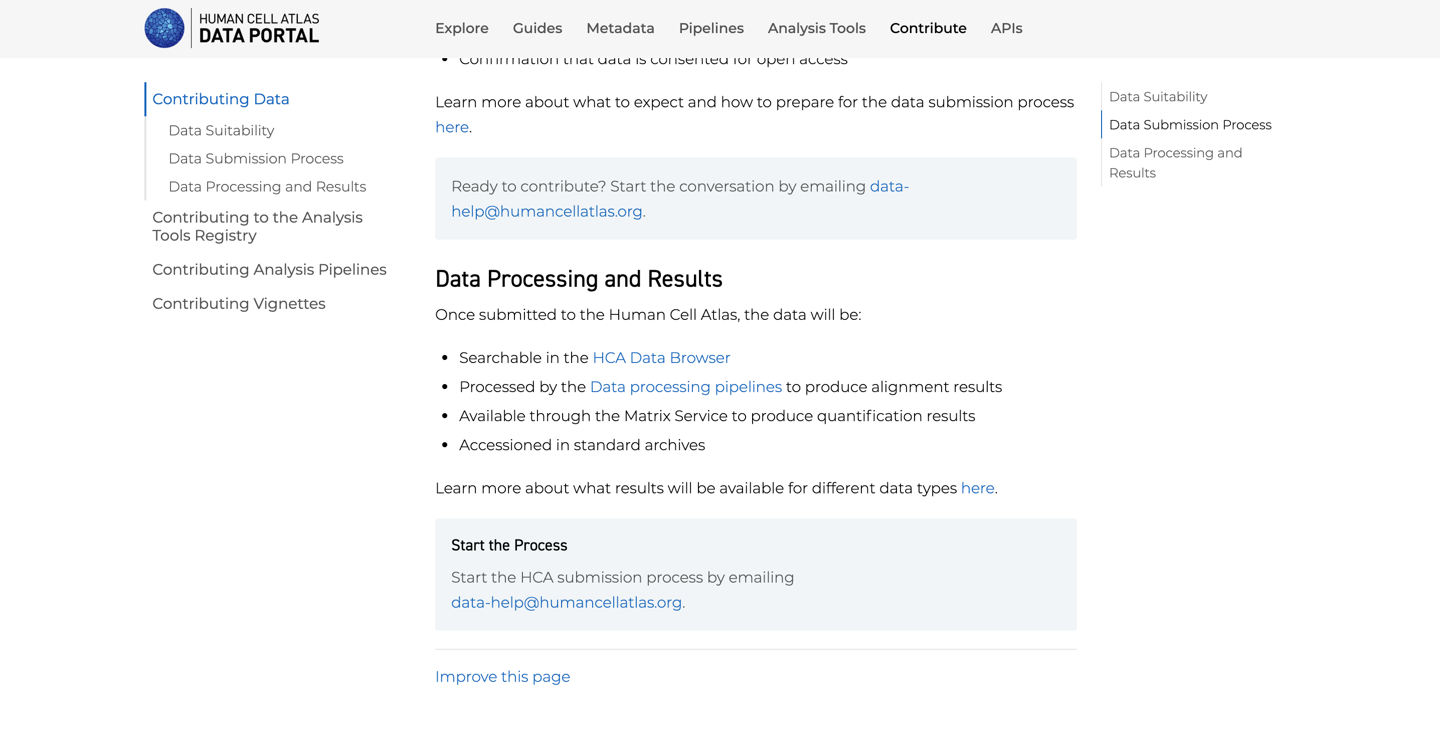 Update contact details in the Contribute section of the Data Portal. · Issue #552 ...