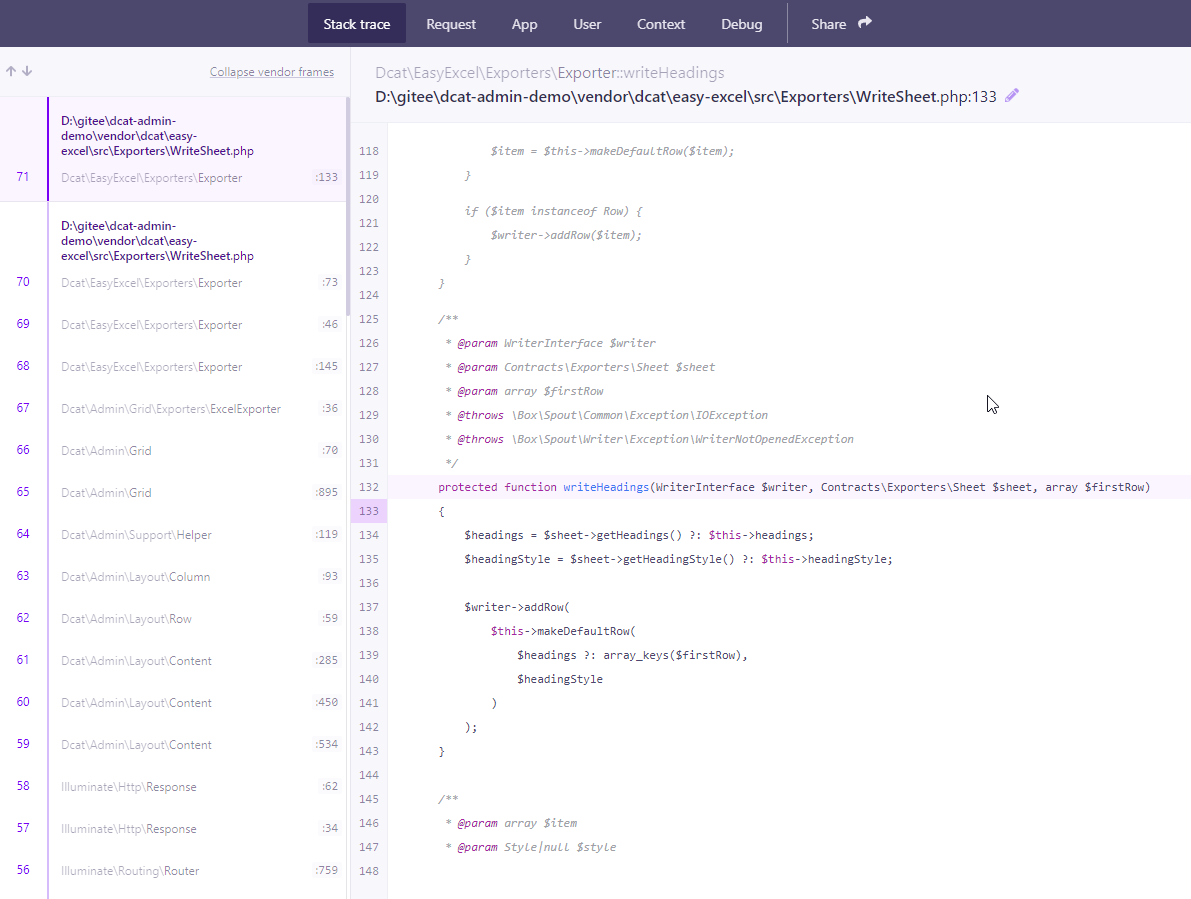 数据导出-报错-提示类型错误 · Issue #555 · jqhph/dcat-admin · GitHub