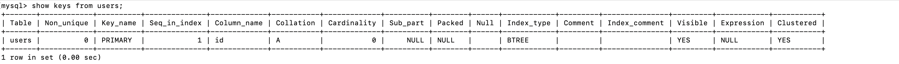 `show keys from` return expression field is not compatible with mysql · Issue #26110 · pingcap ...
