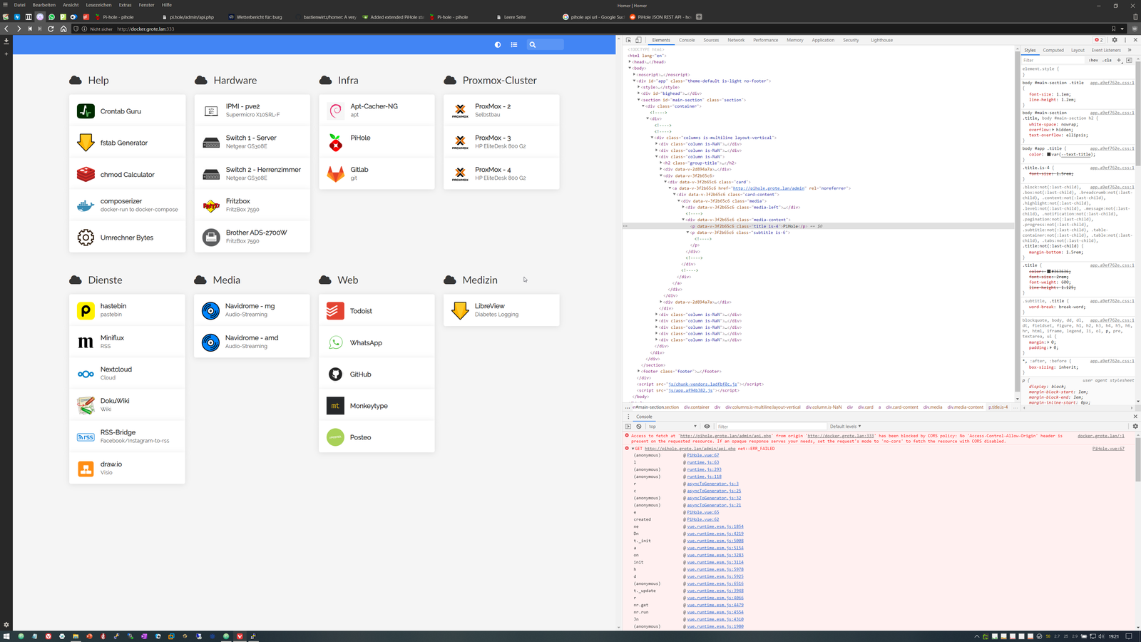 Bug: PiHole stats arent showing · Issue #194 · bastienwirtz/homer · GitHub