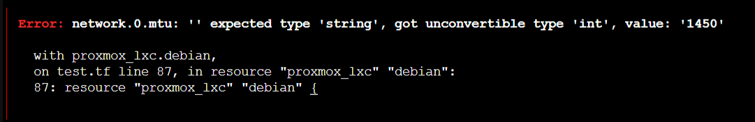 MTU issue for LXC creation · Issue #442 · Telmate/terraform-provider-proxmox · GitHub