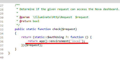 Allow the 'viewNova' gate to be used in local environments. · Issue ...