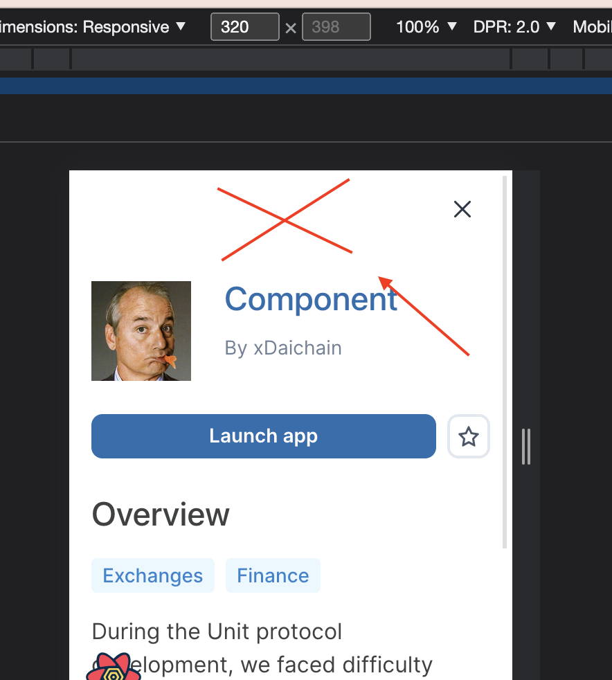Remove top padding from app modal in the marketplace · Issue #182 · blockscout/frontend · GitHub