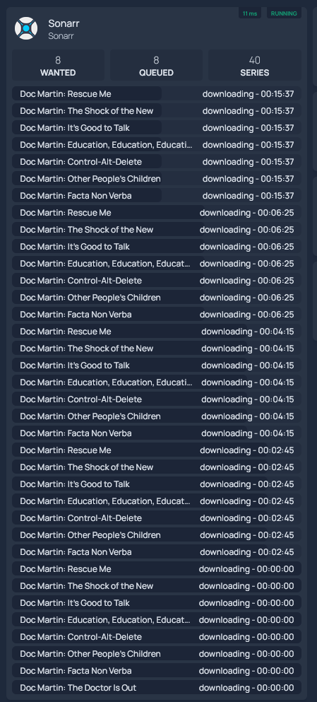 [Bug] Issue with displaying sonarr queue list · Issue #1801 · gethomepage/homepage · GitHub