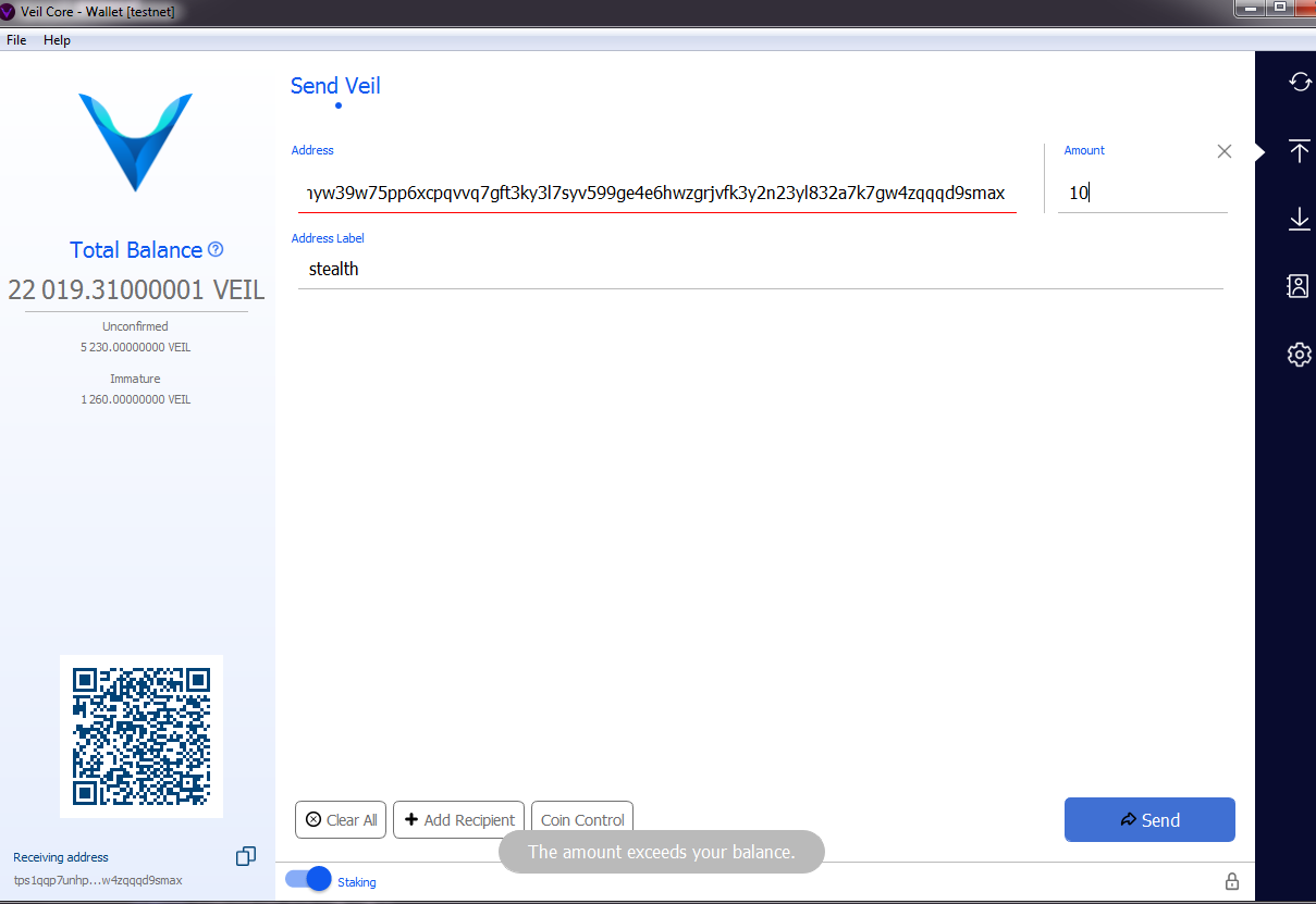 1.0.0.5 issues spending: A · Issue #176 · Veil-Project/veil · GitHub