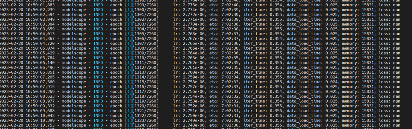 gpt3 2.3b 训练 loss nan · Issue #120 · modelscope/modelscope · GitHub