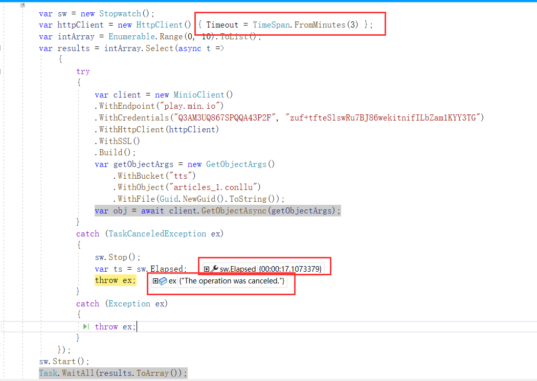 The operation was canceled. · Issue #778 · minio/minio-dotnet · GitHub