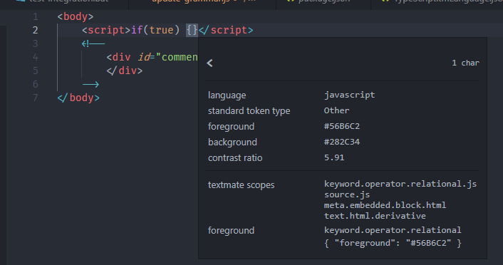 Iftrue Breaks Html Parsinghighlighting · Issue 110985 · Microsoftvscode · Github 2361