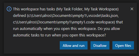 Task autorun permission notification lacks information if "runOn": "folderOpen" comes from a ...