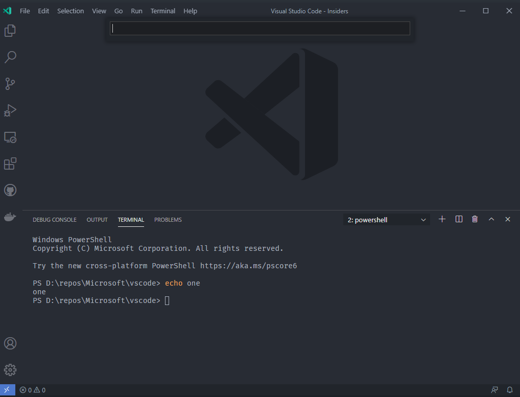 Running "Terminal: Attach to session" when there are no sessions dead ...