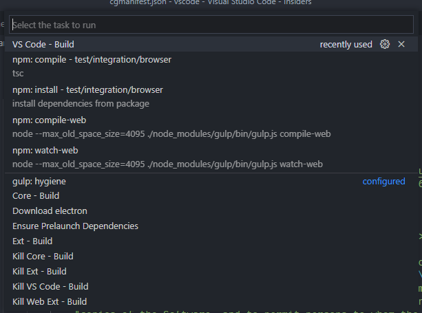 Last run task does not on the top of the task list when config tasks in workspace. · Issue ...