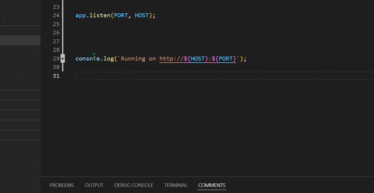 Multiline comment doesn't work if I click the first line's decoration ...