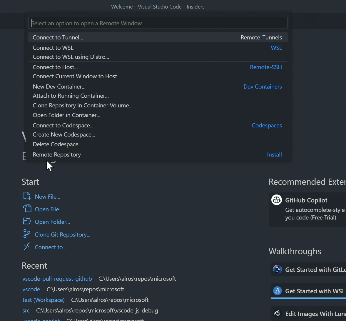 Quick pick flicker when installing a remote extension · Issue #186336 · microsoft/vscode · GitHub