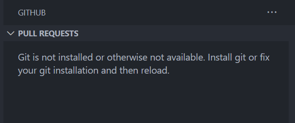 GHPRI shows error message on activation if git is not installed · Issue #5021 · microsoft/vscode ...