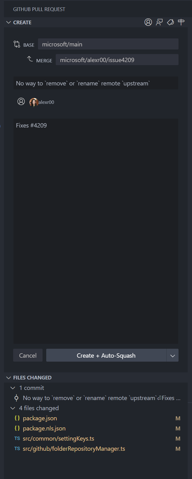 Re Think Pr Creation Flow · Issue 4403 · Microsoft Vscode Pull Request Github · Github
