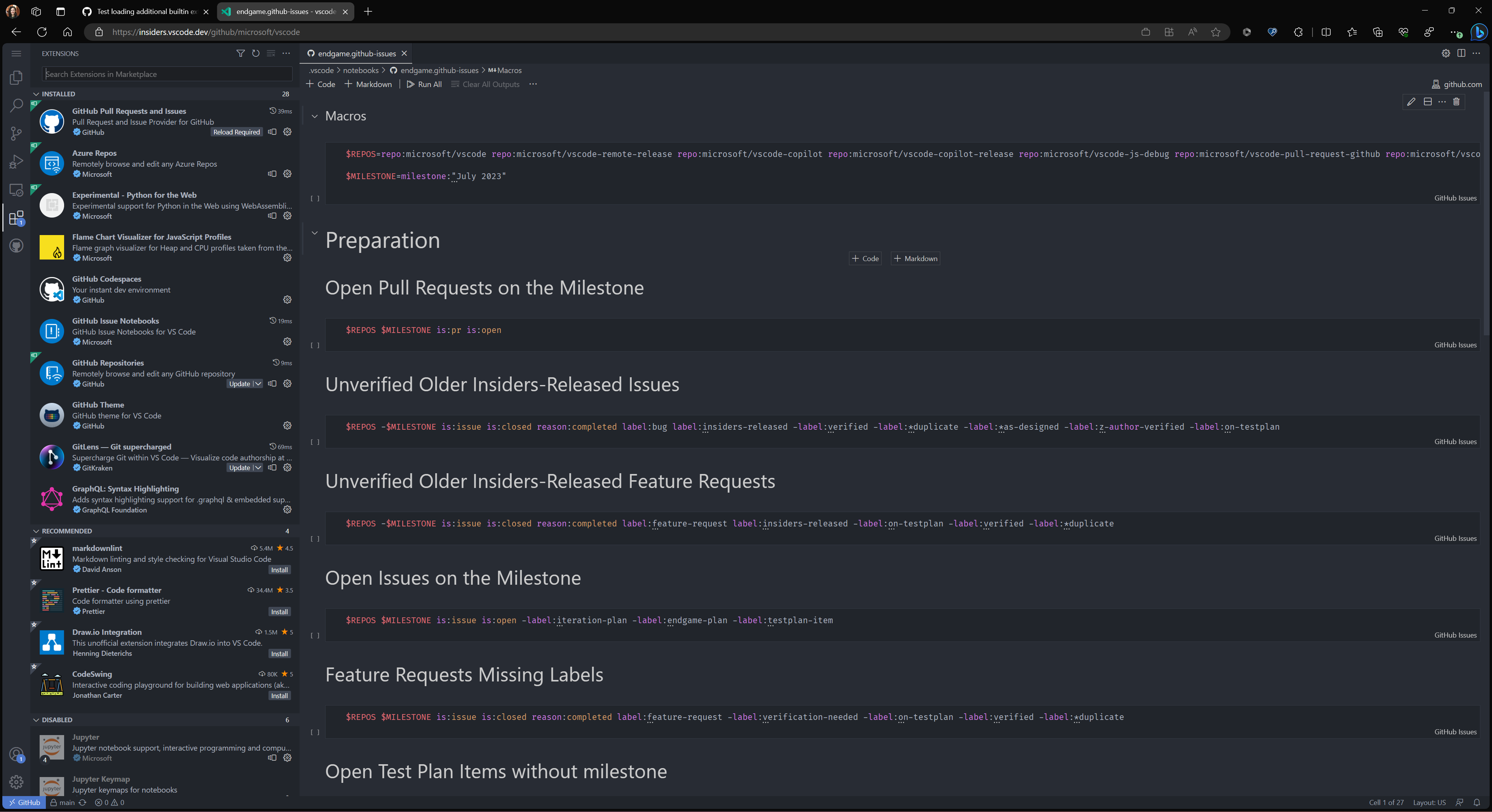 Test Loading Additional Builtin Extensions In Vscodedev · Issue 188615 · Microsoftvscode · Github 
