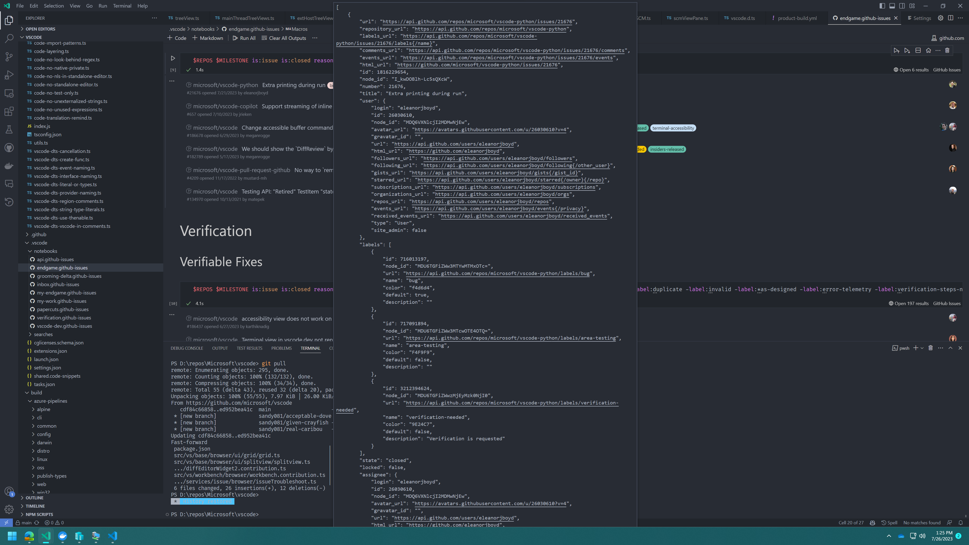 Accessibility feature in output cell of notebook with VsCode · Issue #183208 · microsoft/vscode ...