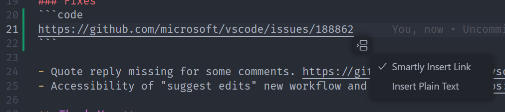 Should markdown url smart paste disable / deprioritize itself when we don't paste markdown links ...
