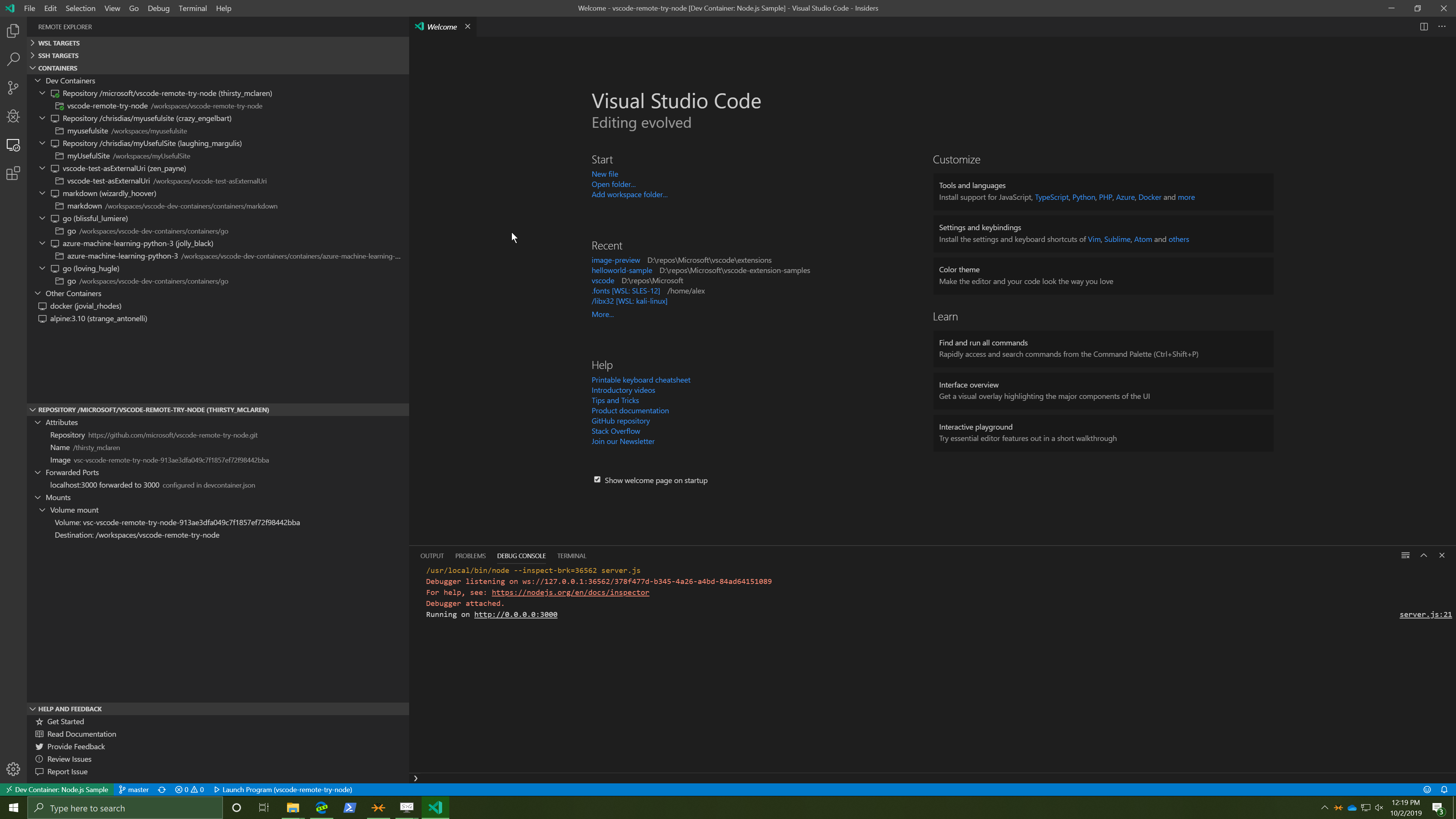Remote explorer help section collapse state not remembered · Issue ...