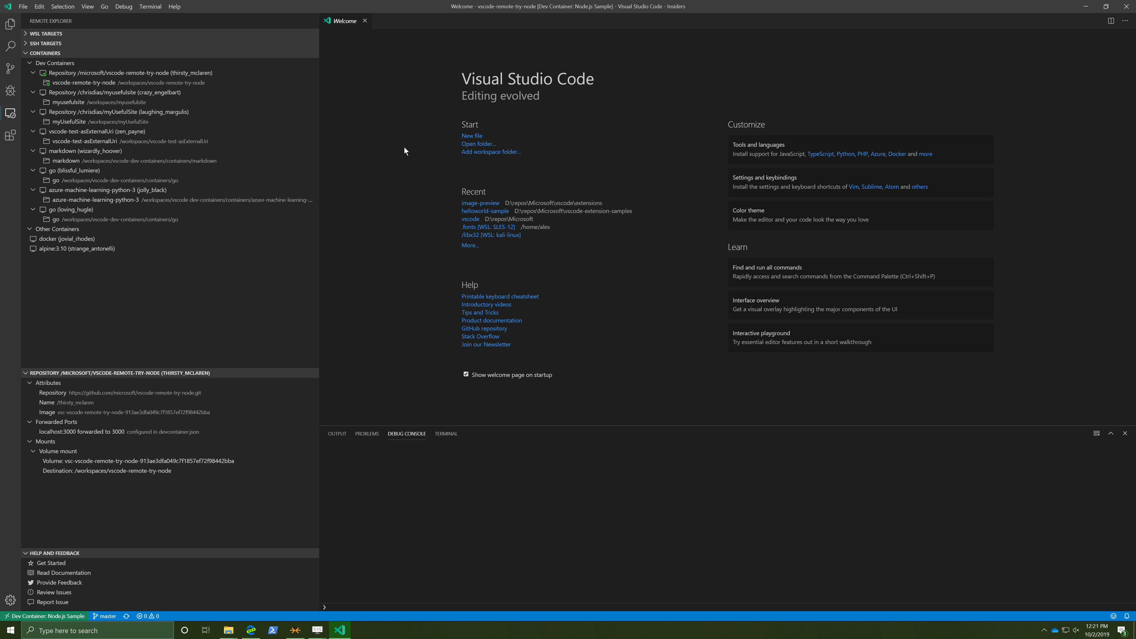 Remote explorer help section collapse state not remembered · Issue ...