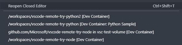 Repository container workspaces are inconsistent in Open Recent · Issue #1948 · microsoft/vscode ...
