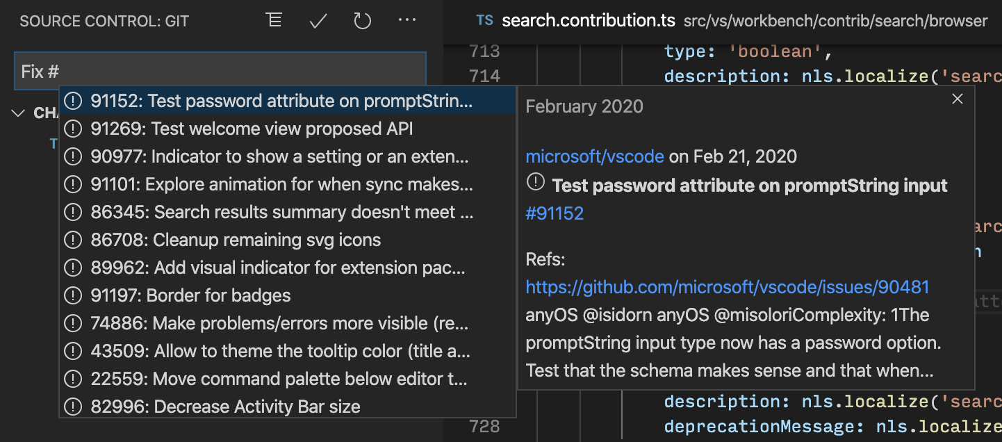 Add Issue And User Completion Item Kinds · Issue 91541 · Microsoftvscode · Github 