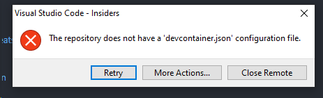 Cannot open a pull request without a devcontainer.json file · Issue #2654 · microsoft/vscode ...