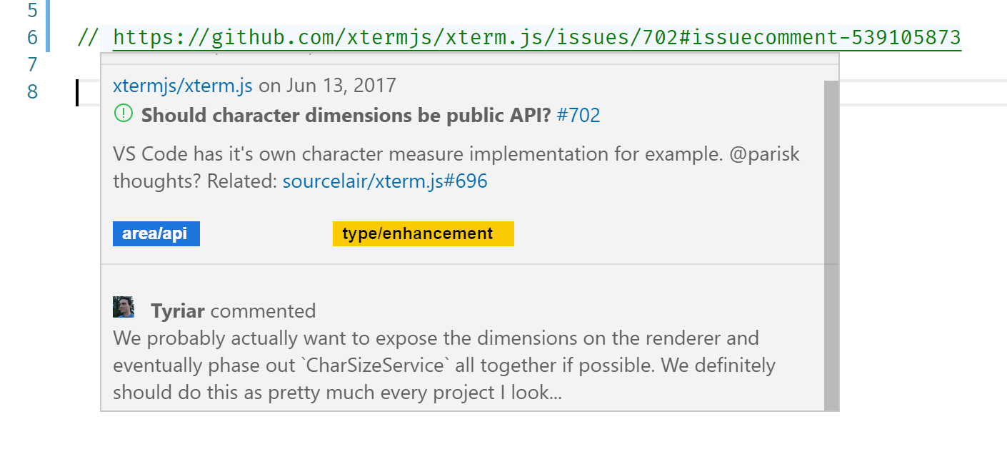 Links to comments should preview the comment text, not the original ...