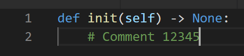 Python - comments are not formatted properly when using def __init__ ...