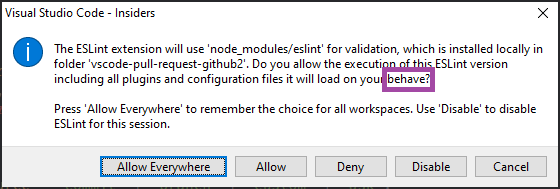 Typo in ESLint message · Issue #107691 · microsoft/vscode · GitHub