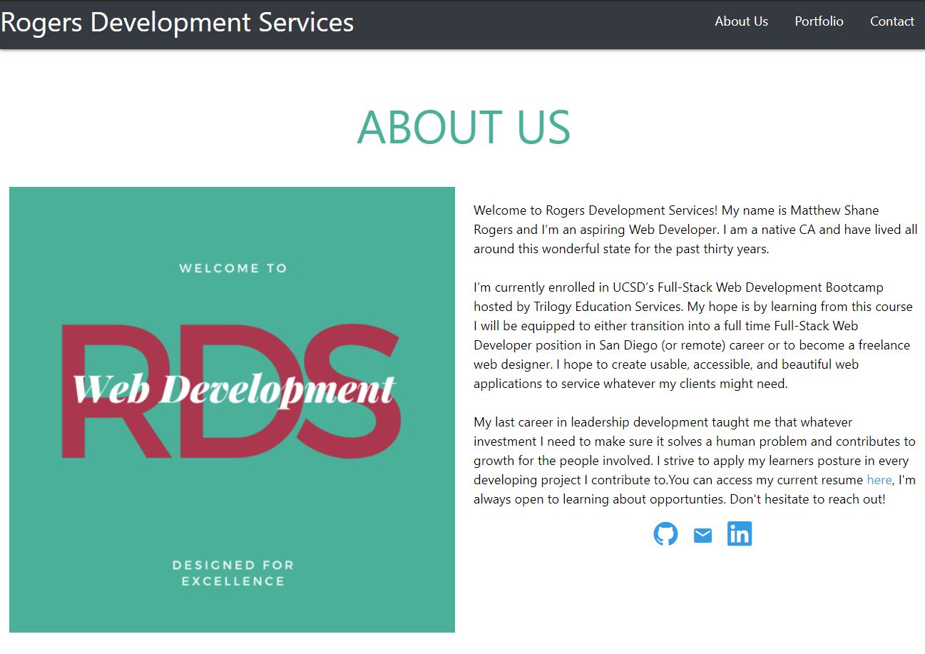 GitHub - Rogers-Development-Services/react-portfolio-v2