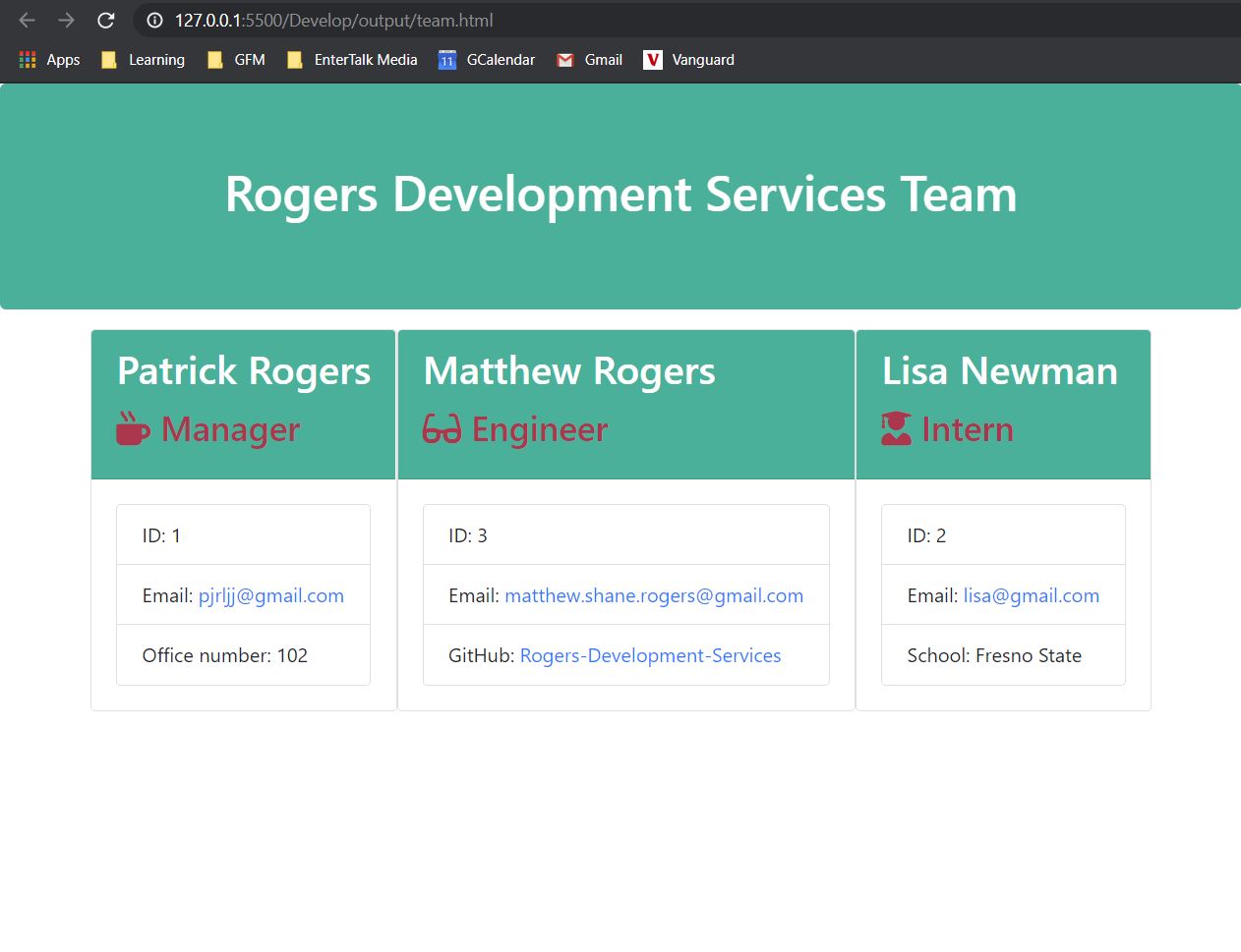 GitHub - Rogers-Development-Services/Template-Engine---Empolyee-Summary