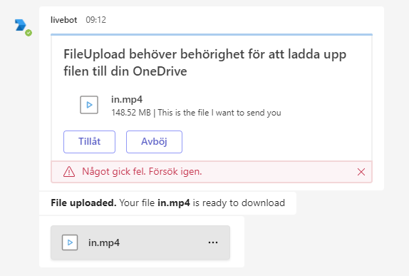 Upload large file to user's OneDrive using bot · Issue #620 · OfficeDev/Microsoft-Teams-Samples ...