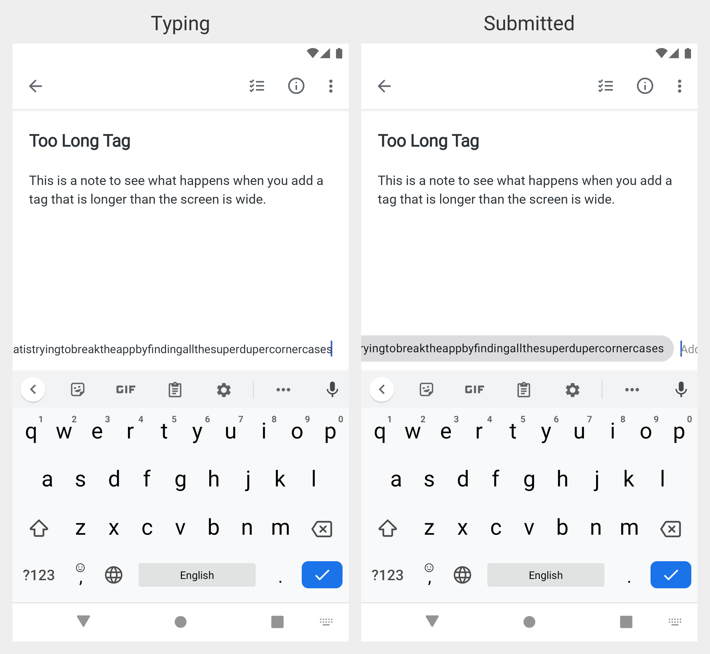 Display issues with long tags · Issue #1222 · Automattic/simplenote-android · GitHub