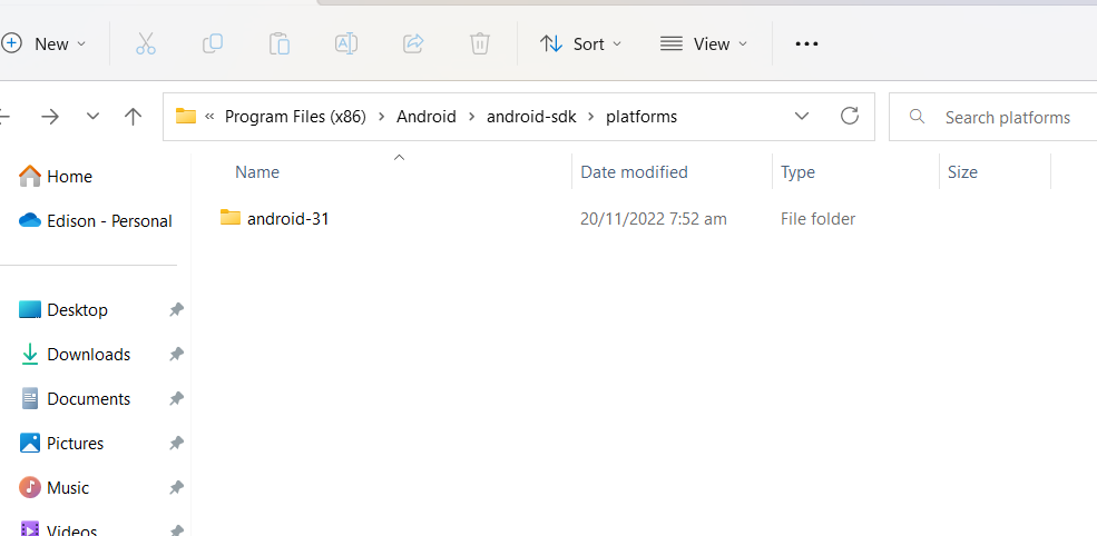 Update vs to Version 17.4.0 Preview 2.0 causes Could not find android.jar for API level 31 error ...