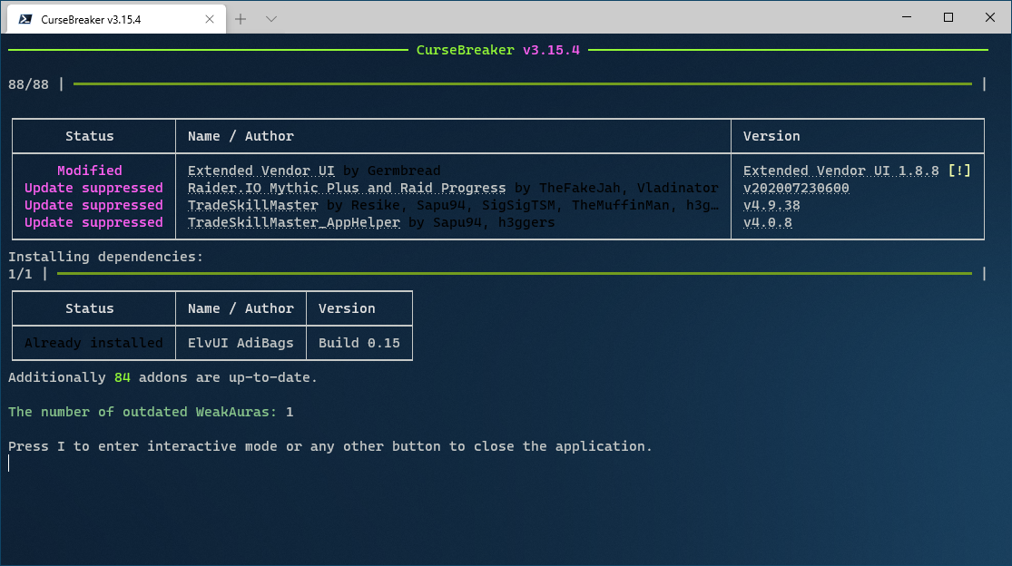Installing dependencies · Issue #262 · AcidWeb/CurseBreaker · GitHub