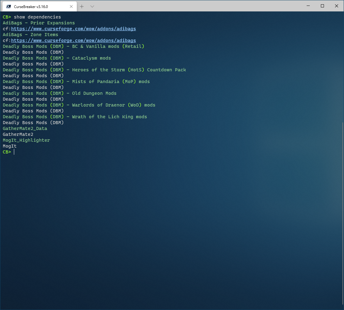 Installing dependencies · Issue #262 · AcidWeb/CurseBreaker · GitHub