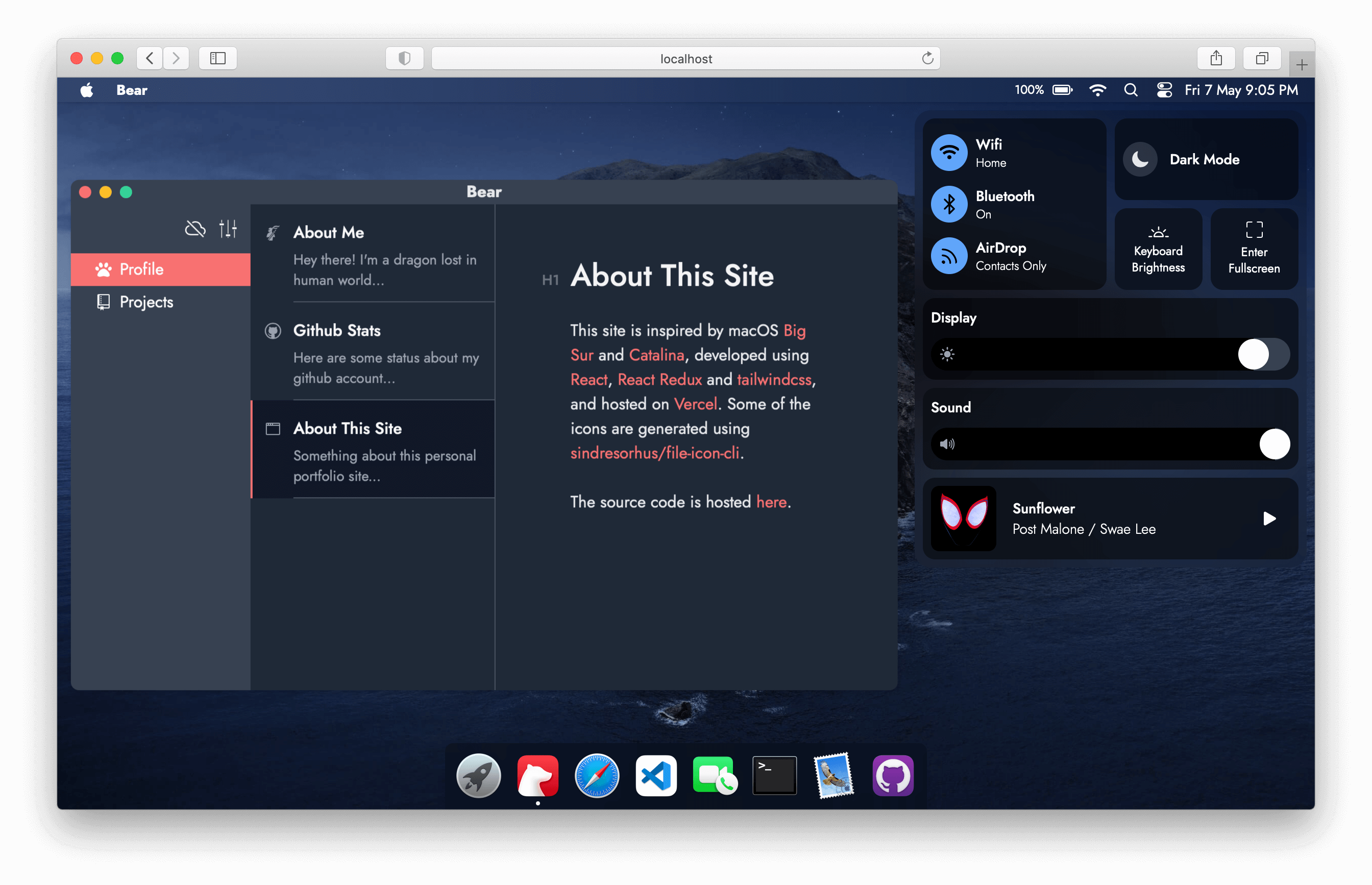 项目推荐 | Playground macOS - 伪装成 fake macOS Big Sur 系统的个人简介页 · Issue #1738 · 521xueweihan ...