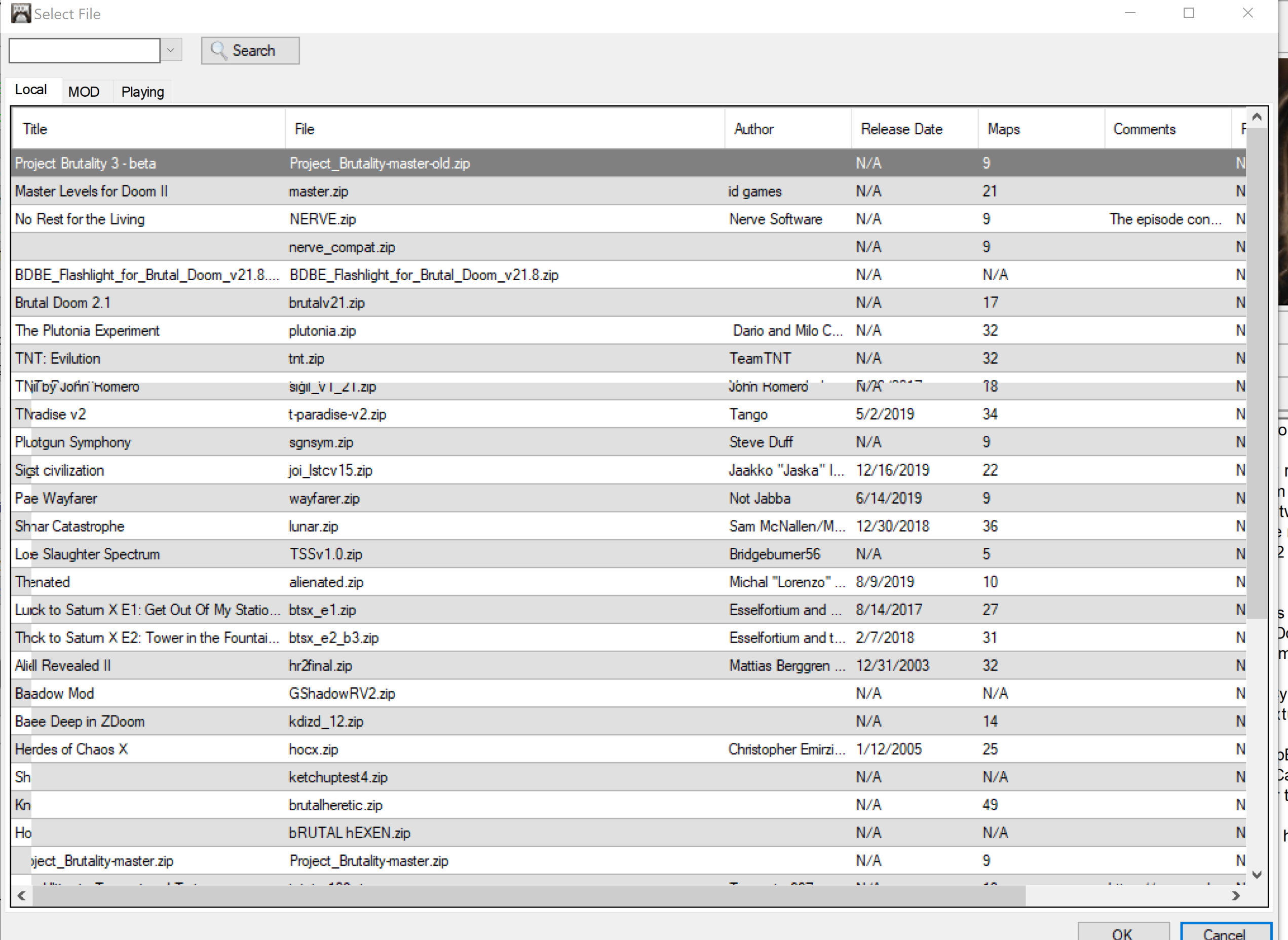 Can't scroll in "Add Files" · Issue #181 · nstlaurent/DoomLauncher · GitHub