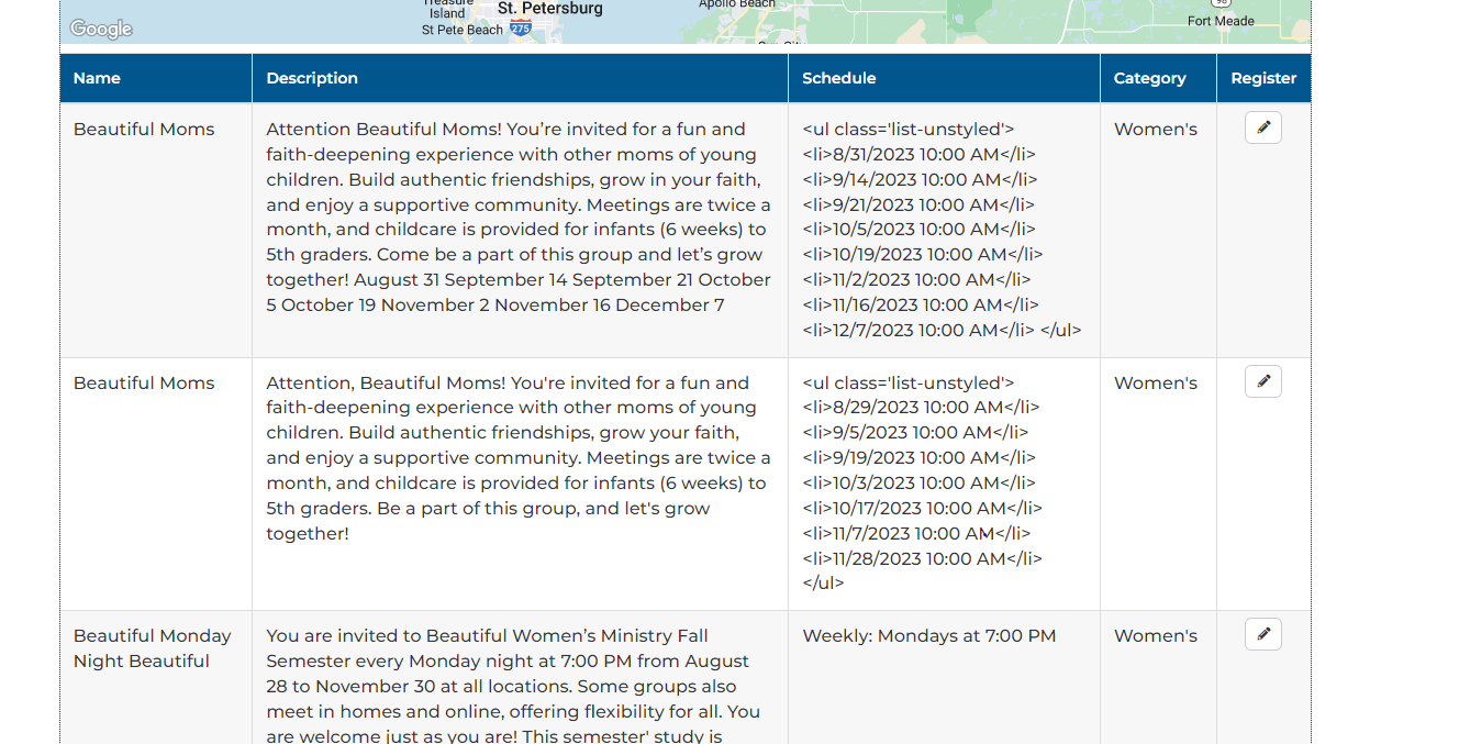 The Group Finder block does not display Custom Schedules properly · Issue #5559 ...