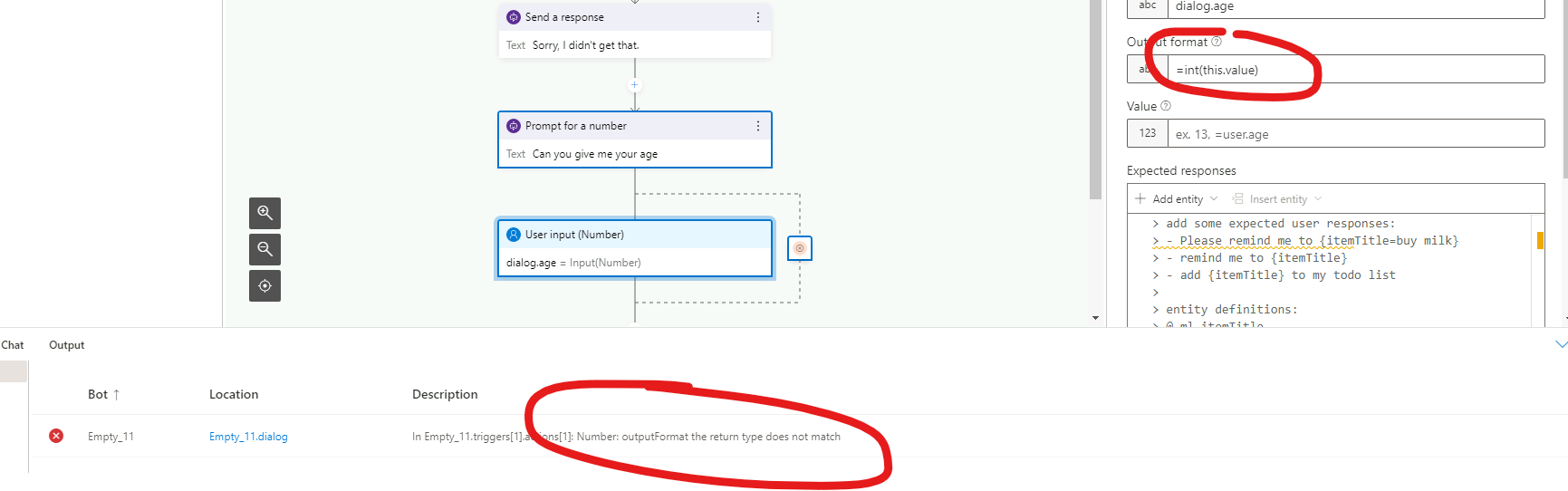 Incorrect Validation On Outputformat Blocks Bot To Start · Issue 7718 · Microsoft Botframework