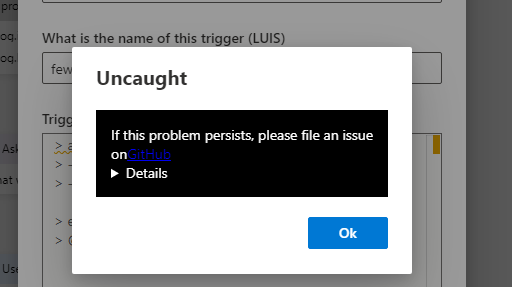Github Link In Error Popup Should Not Open Page Inside Composer