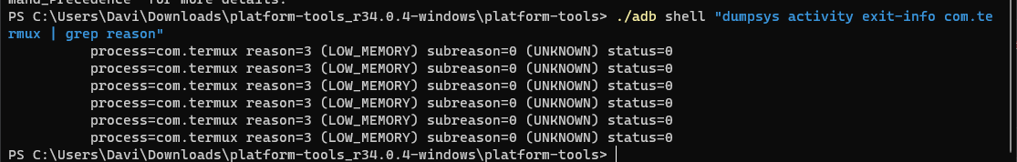 [Bug]: Termux is closing even after running adb commands · Issue #3559 · termux/termux-app · GitHub